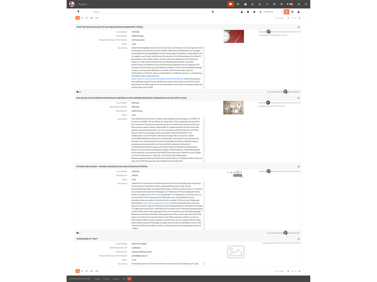 Obsolescence Management (OM) Portal - AMSYS