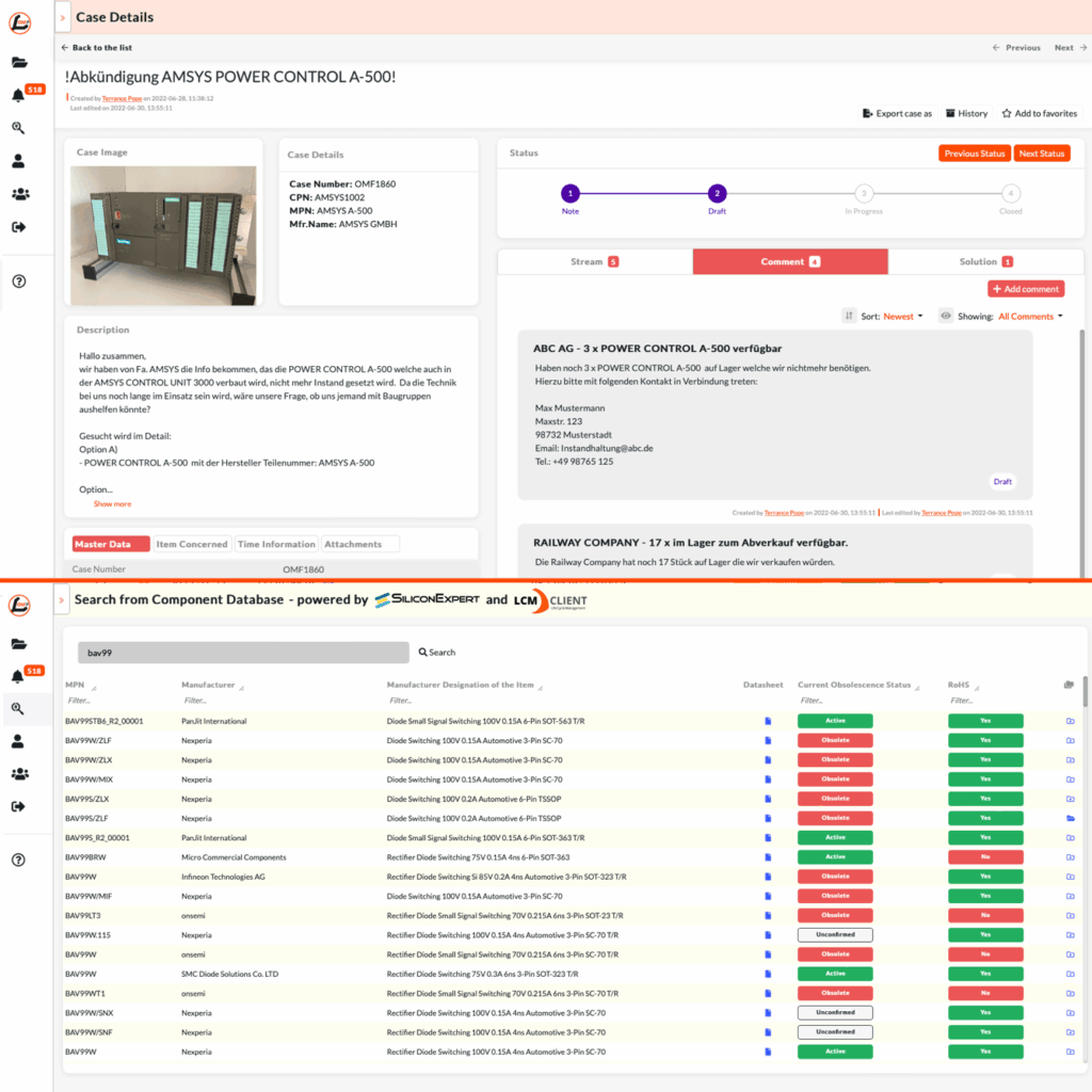 Obsolescence Management Portal New design - AMSYS