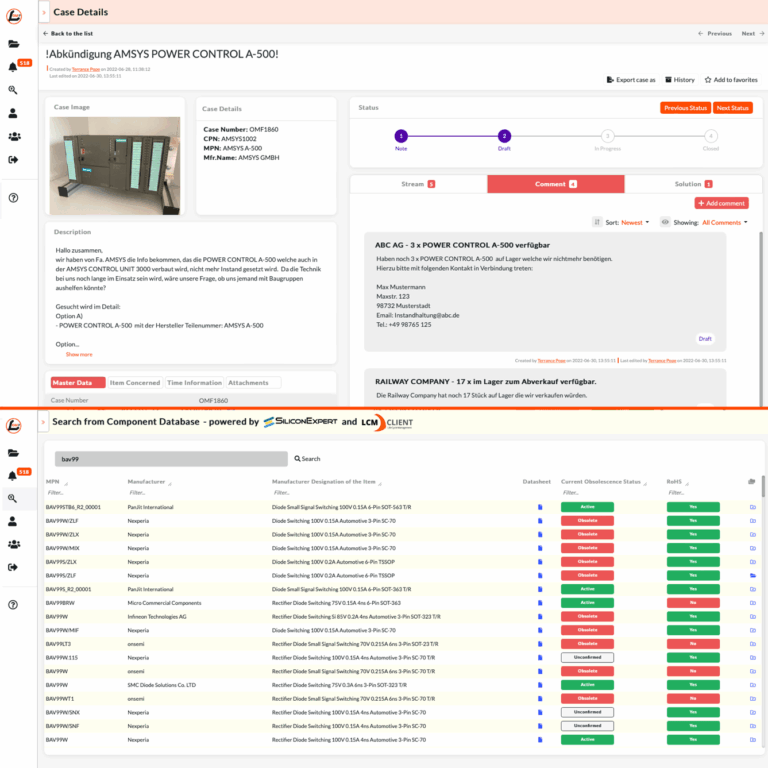 Obsolescence Management Portal New design - AMSYS